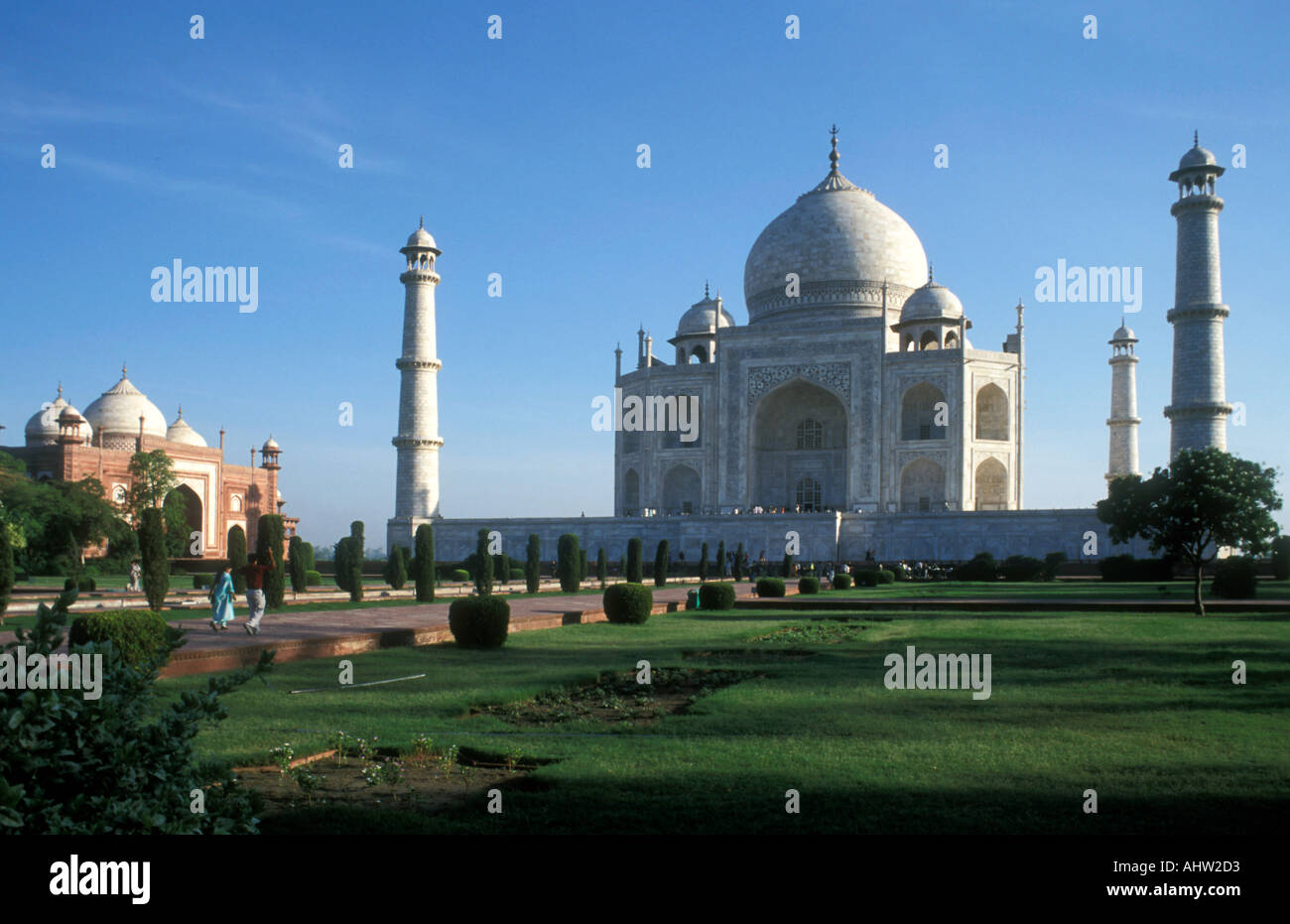 The Taj Mahal just outside the city of Agra in Rajasthan India Stock ...