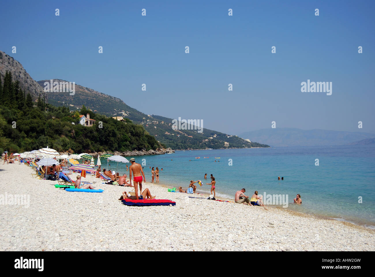 Barbati Beach, Barbati, Corfu, Ionian Islands, Greece Stock Photo - Alamy