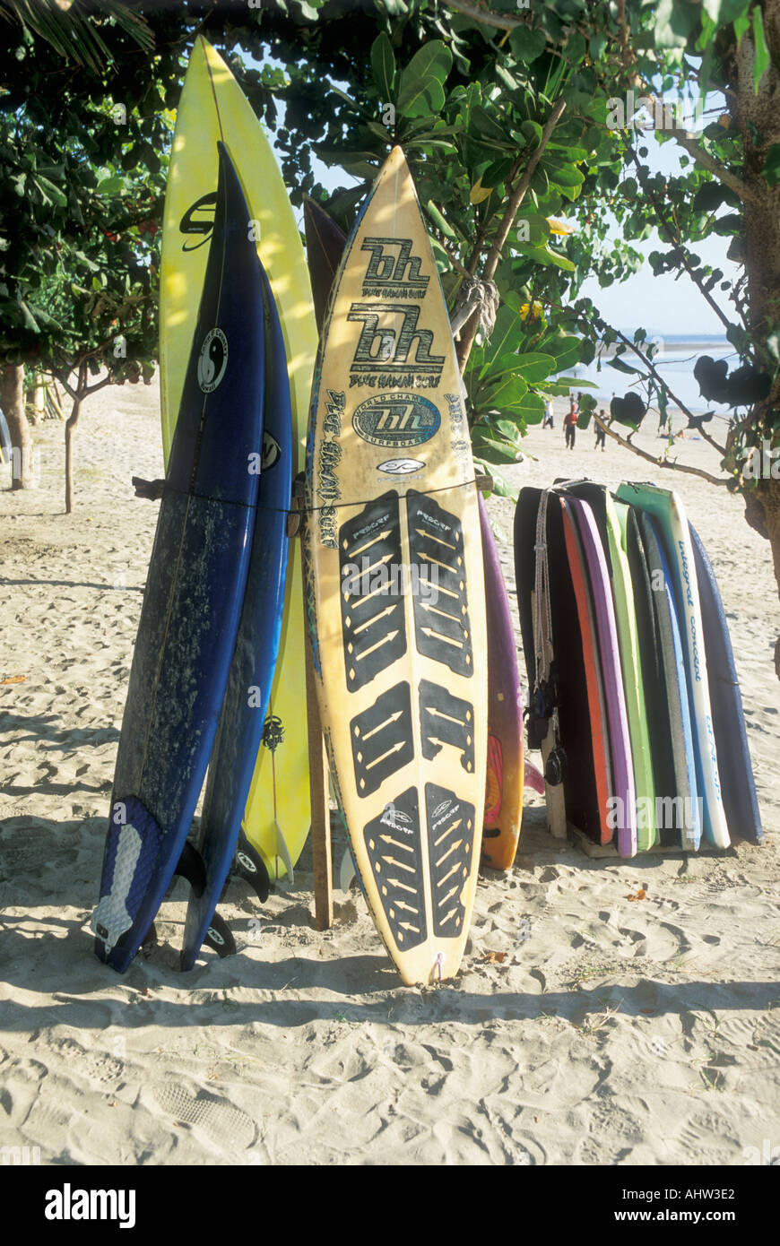 Surf Boards On Beach Kuta Bali Stock Photo - Alamy