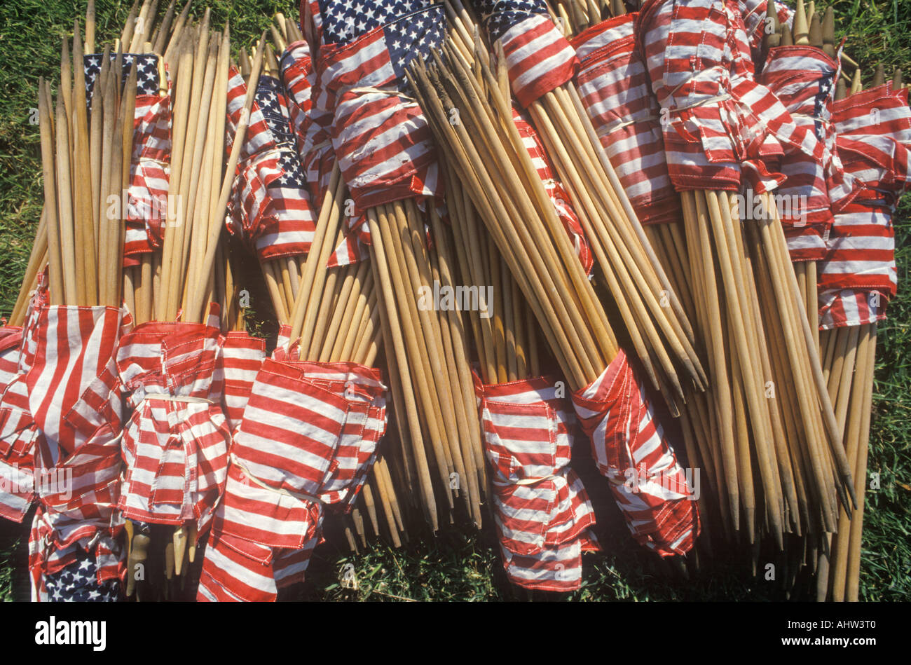 Bundles of American Flags Memorial Day Veteran s Cemetery Los Angeles ...