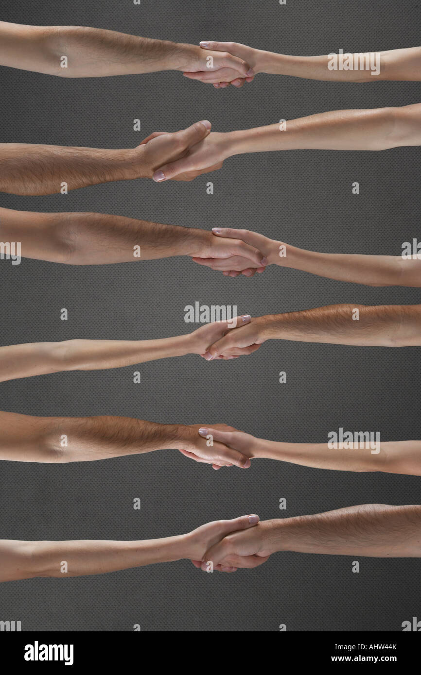 Team work three human hands hi-res stock photography and images - Alamy