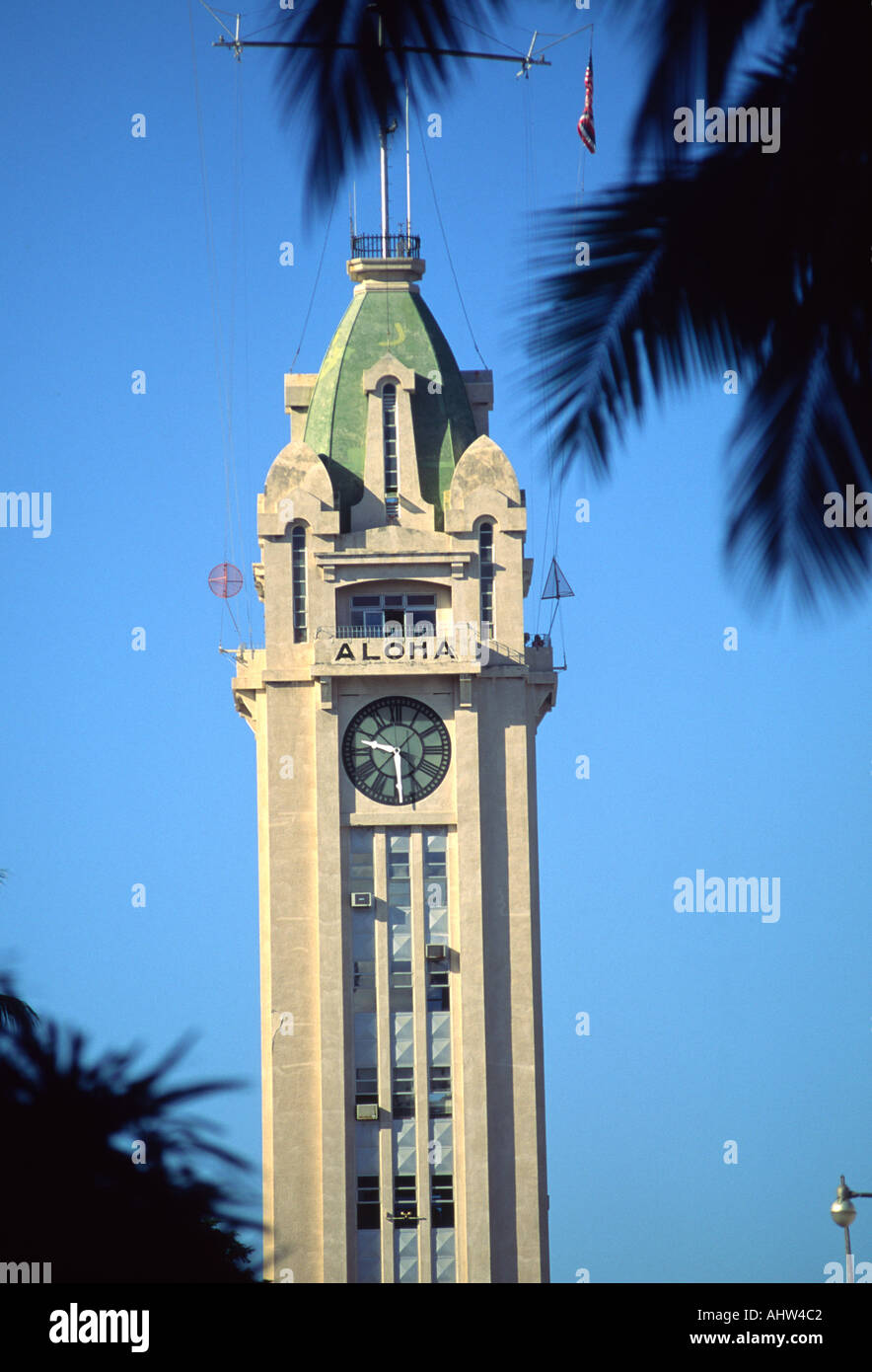 Aloha Tower Honolulu Oahu Hawaii USA Stock Photo - Alamy