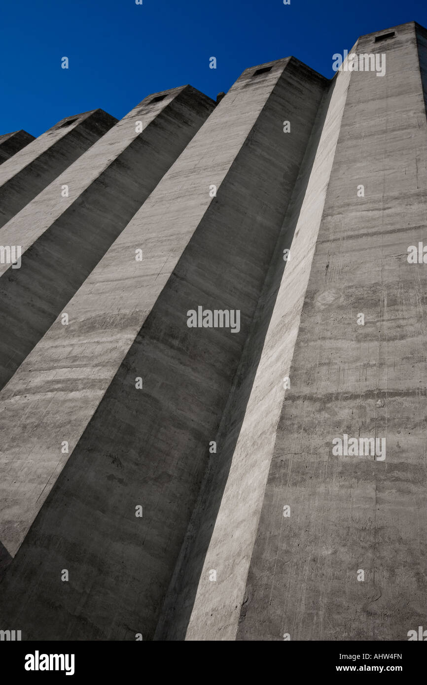 Concrete silo for crop storage in agriculture Stock Photo - Alamy