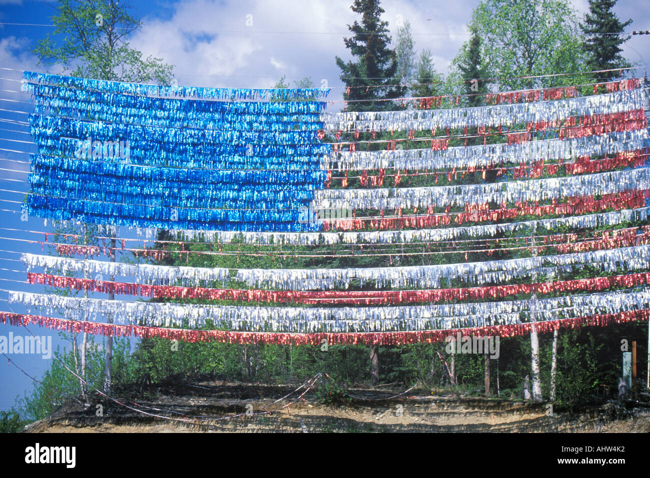 American Flag Alaska United States Stock Photo - Alamy
