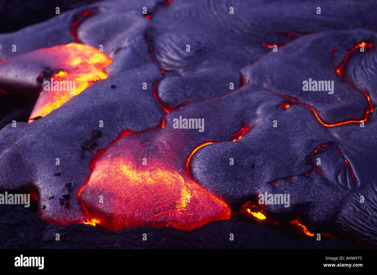 Pahoehoe Lava Kilauea Volcano Hawaii Volcanoes National Park Island of ...