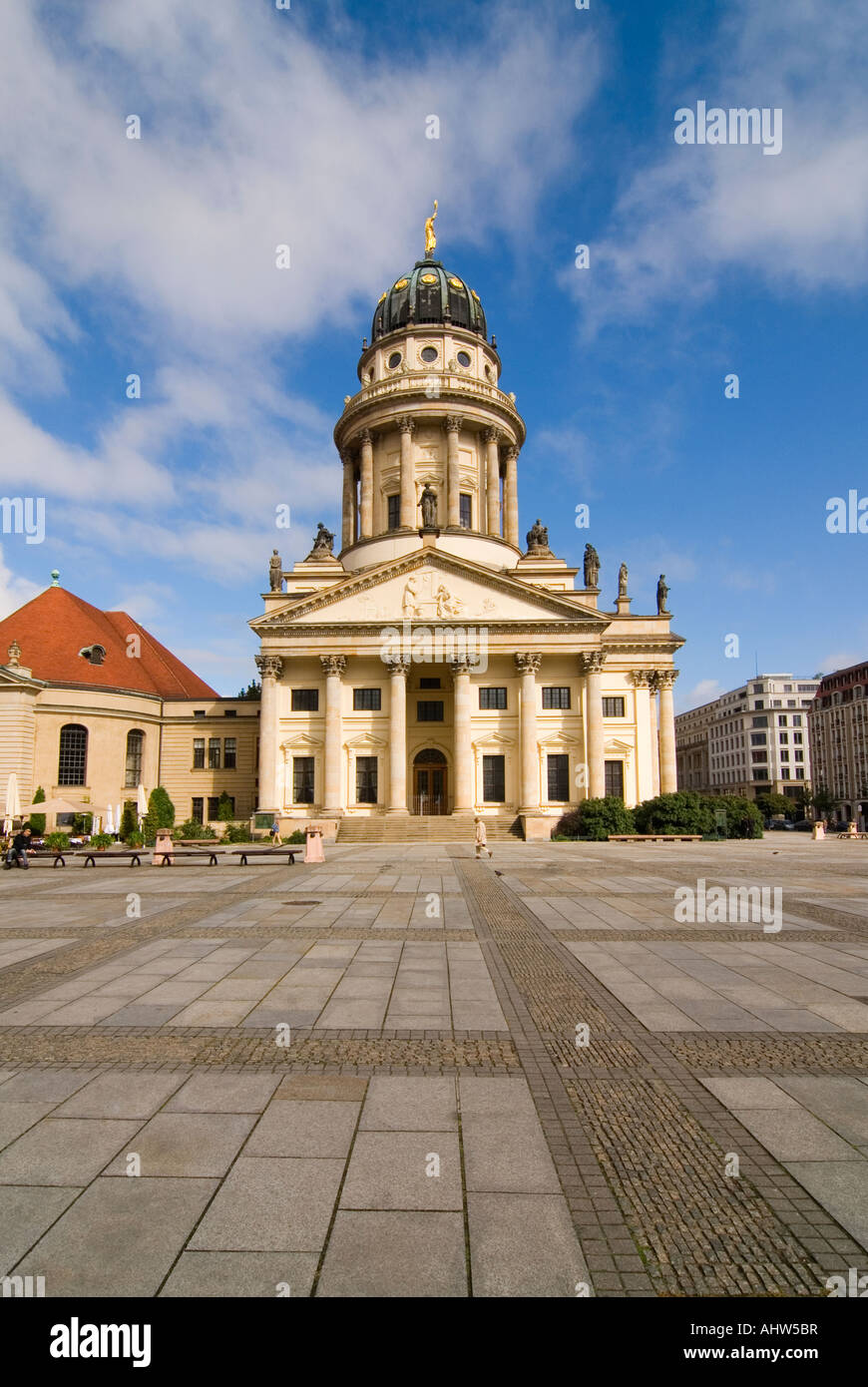 Vertical wide angle of the Franzosischer Dom 'French Cathedral' in ...
