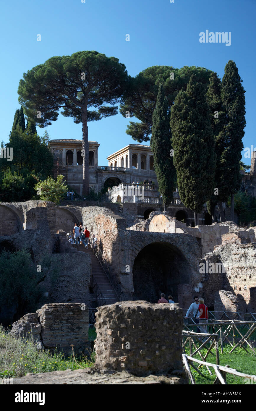 The Palatine hill and flavian palace as viewed from the Imperial Roman ...