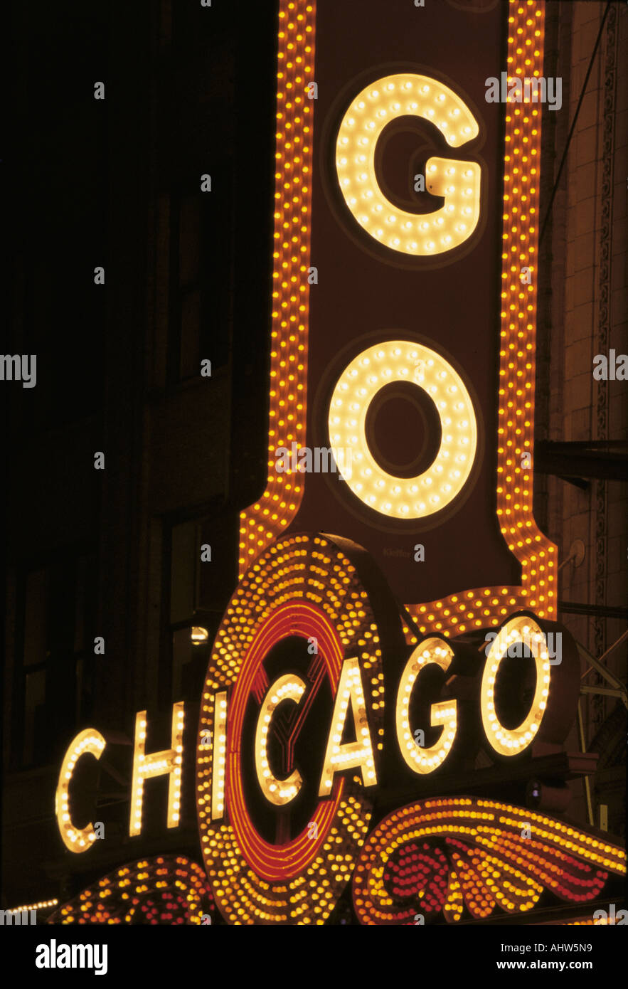 This is the neon sign of the Chicago Theatre on State Street It ...