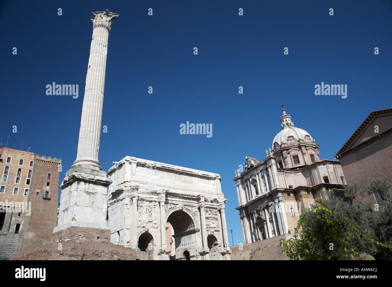 Looking up from the Imperial Roman Forum towards Campidoglio including ...