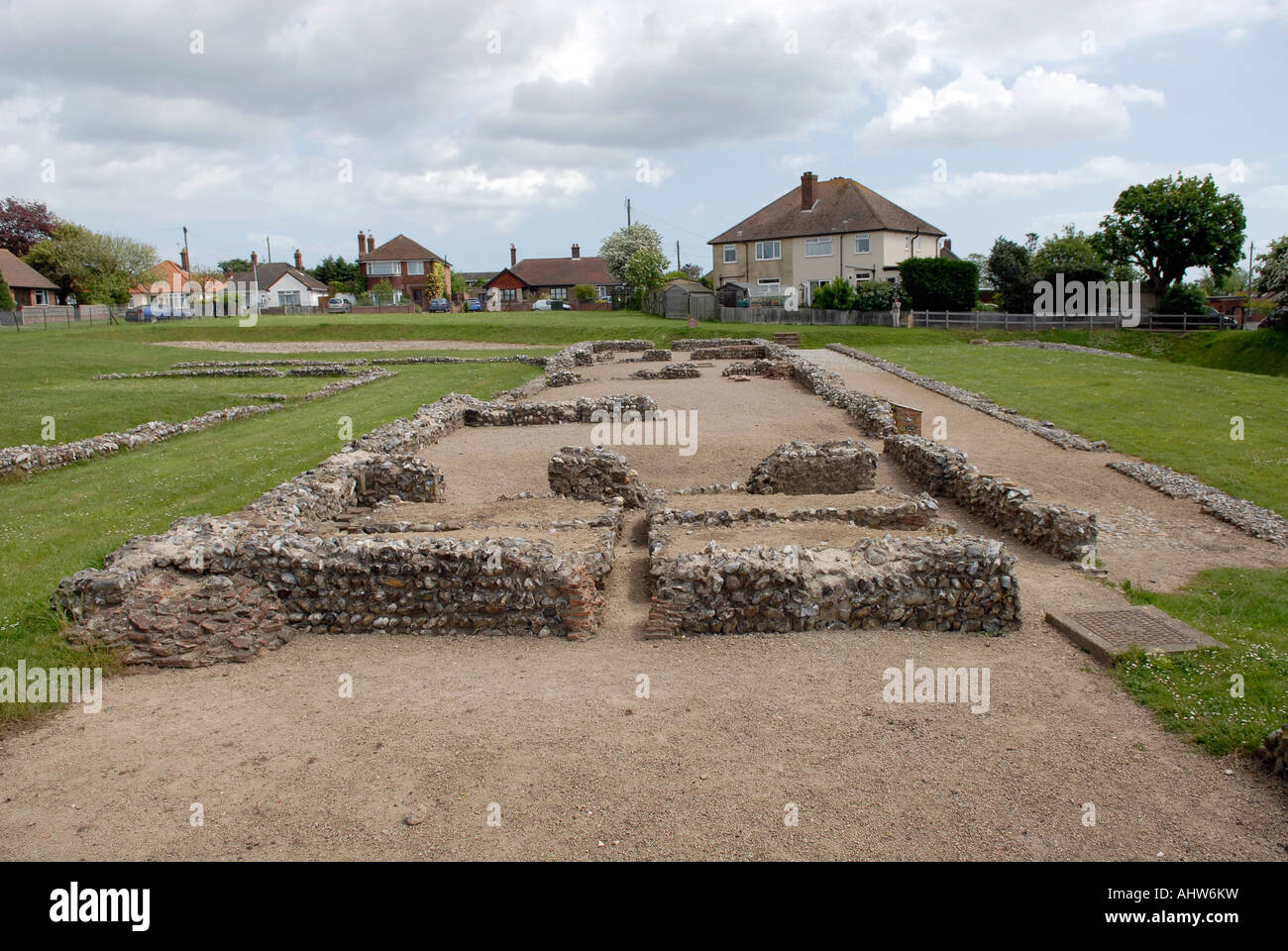 Caister-on-sea roman fort Norfolk England Stock Photo - Alamy