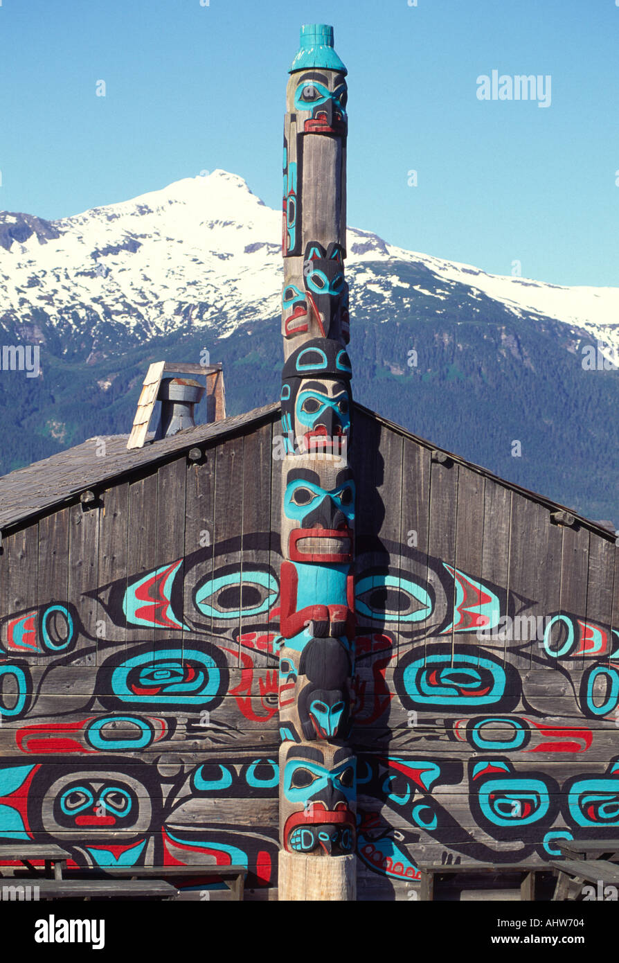 Totem Haines Alaska Stock Photo - Alamy