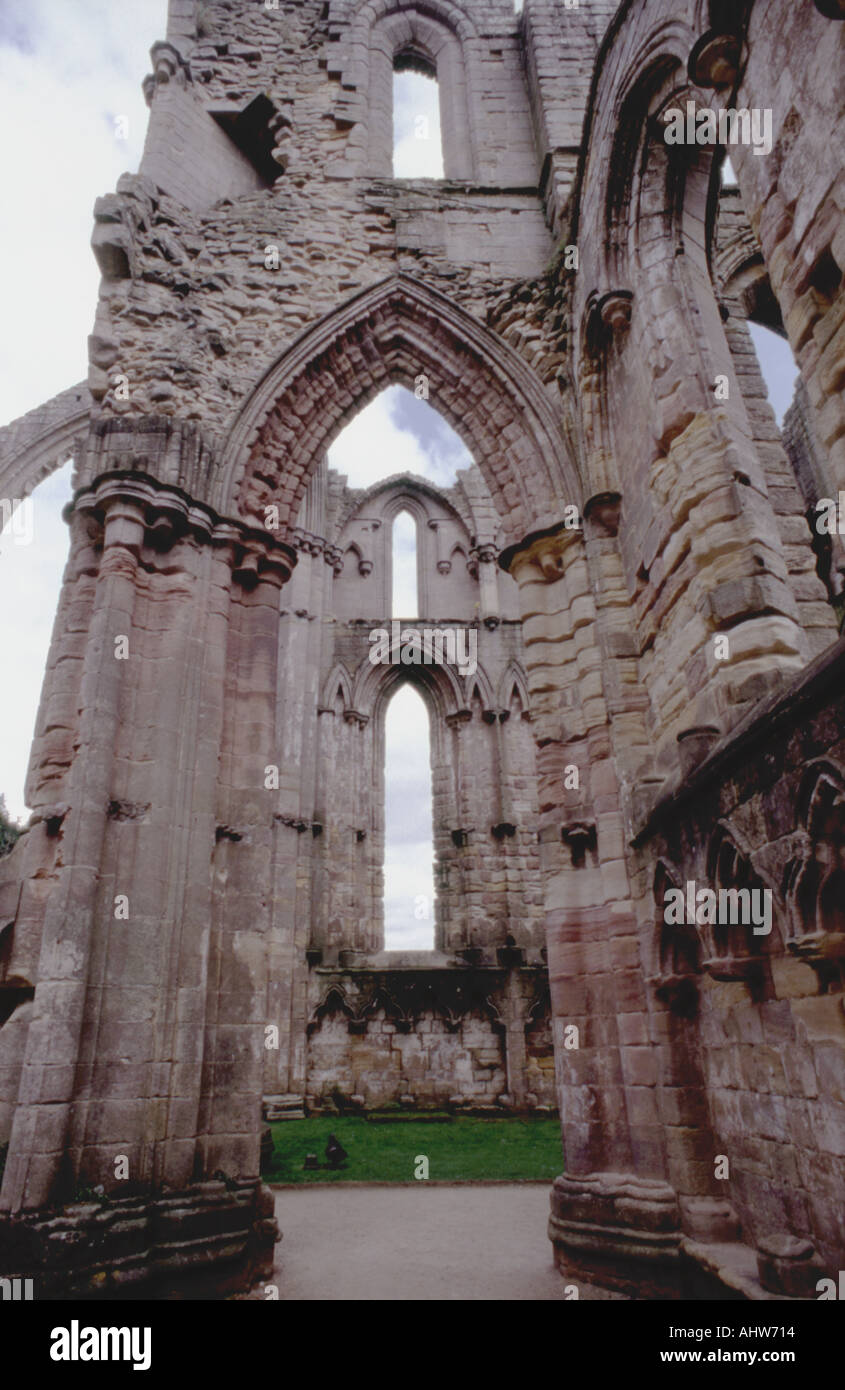 Church and Abbey ruins in England Stock Photo - Alamy
