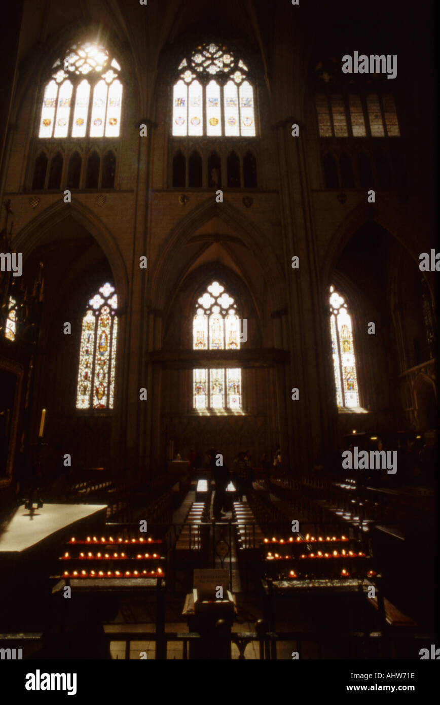 Church interior with candles Stock Photo - Alamy