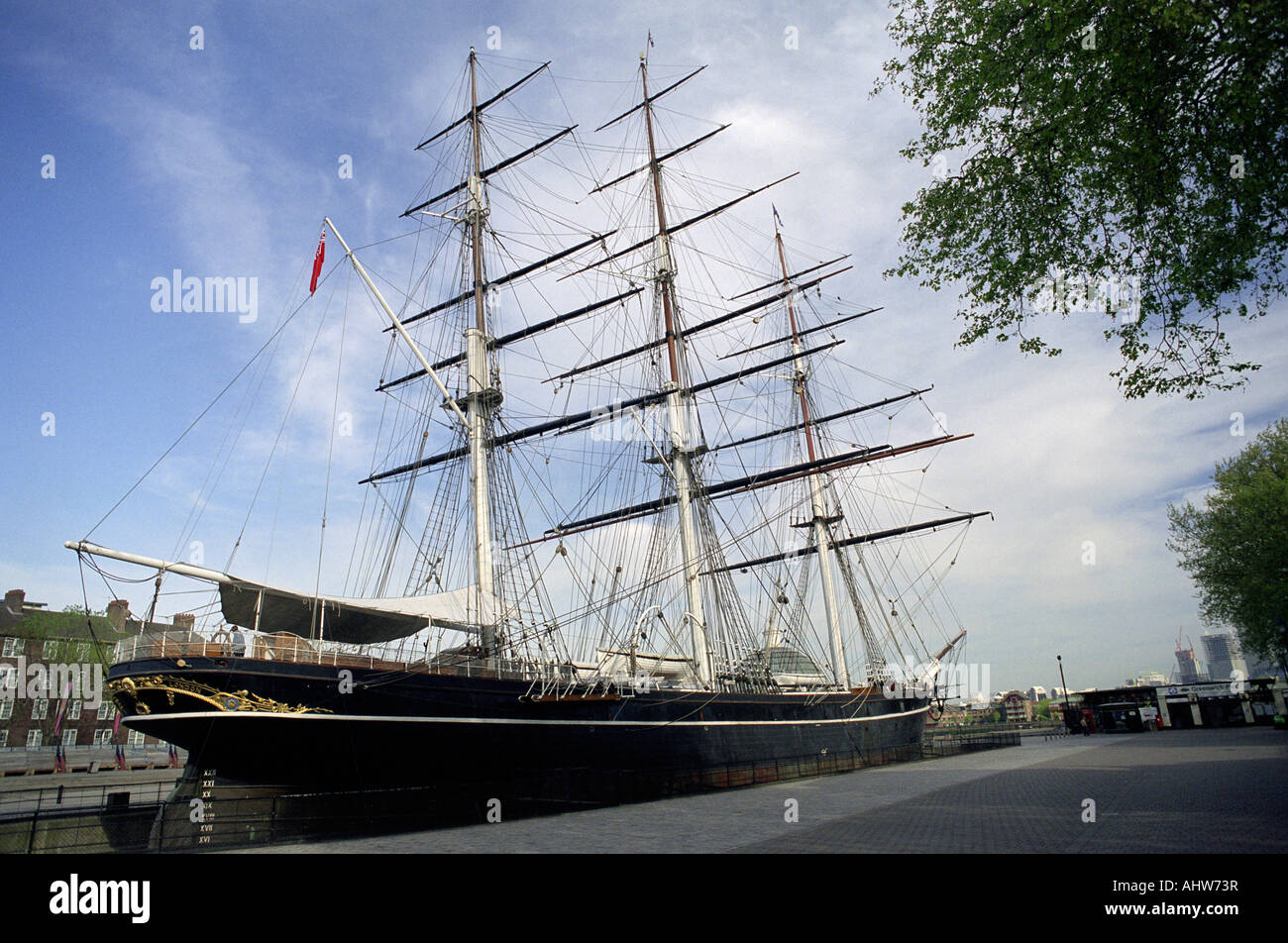 The Cutty Sark is a clipper ship. Built in 1869 She is preserved in dry ...