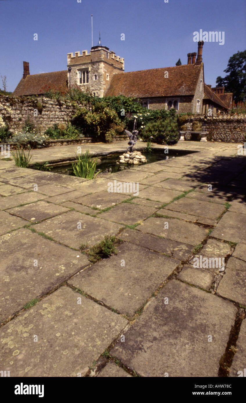 Old castle sites and gardens in England Stock Photo - Alamy