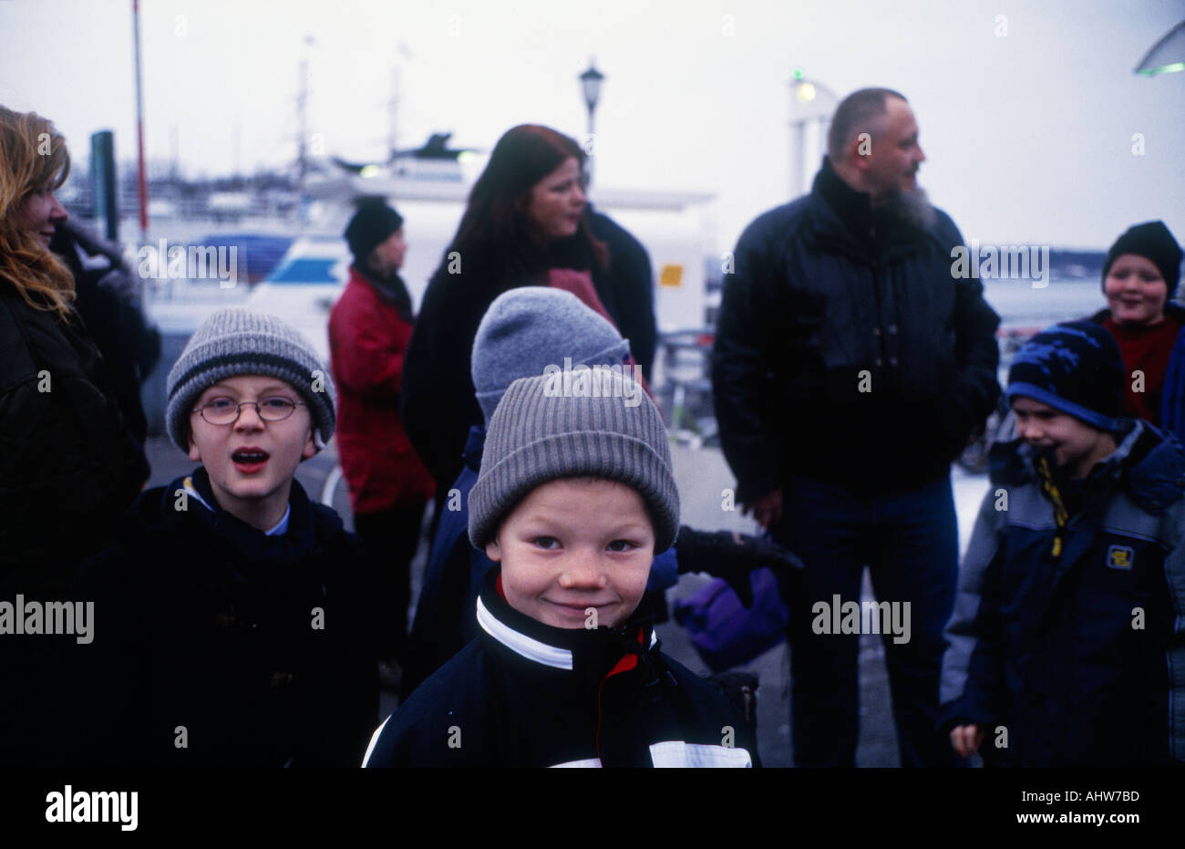 Oslo Norway Family at the harbour Stock Photo - Alamy