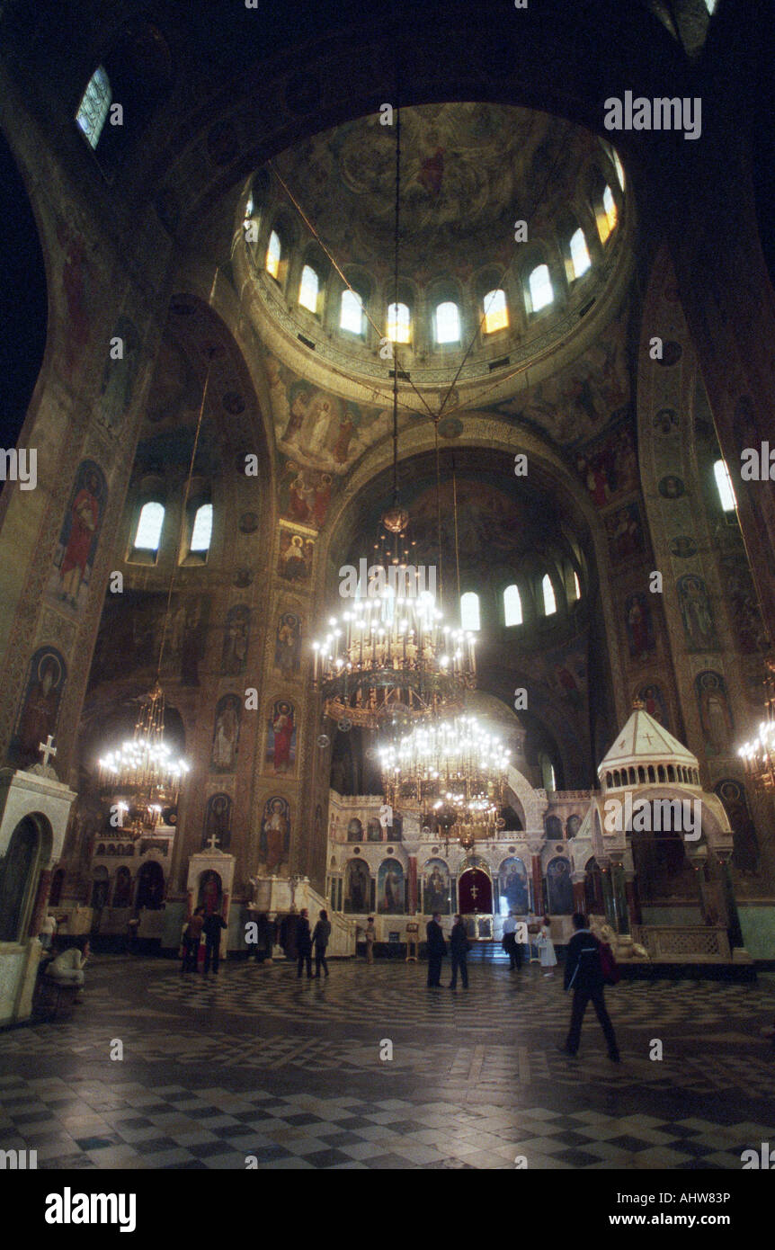 Interior of the Aleksandar Nevski Cathedral (Sveti Aleksandar Nevski ...