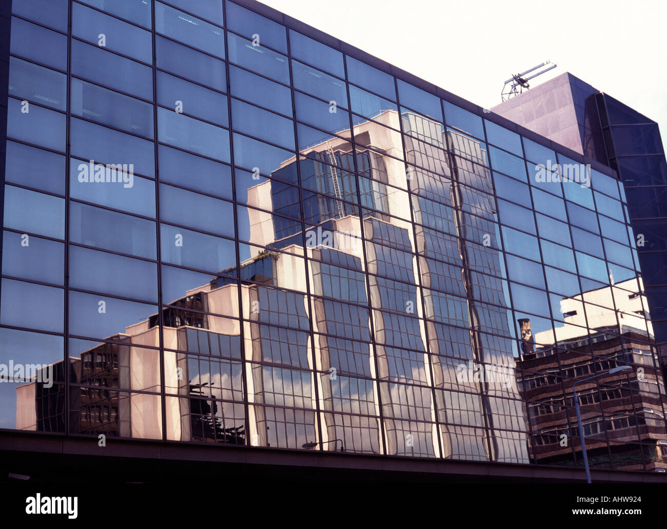 UK Scotland City of Glasgow glass office building with new modern ...