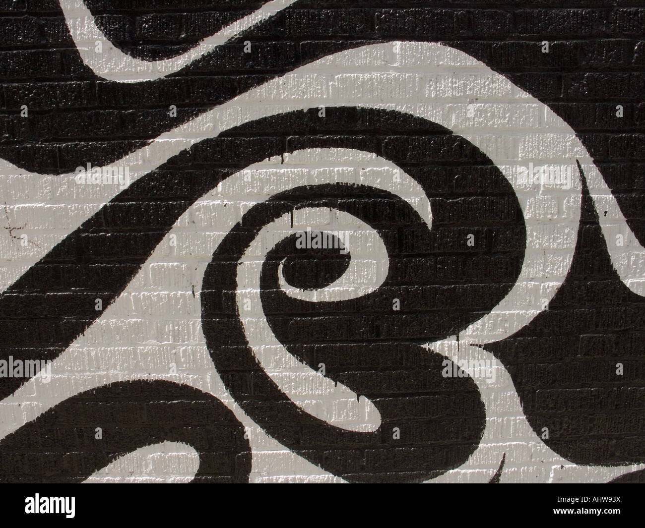 Black pattern painted on white wall Stock Photo - Alamy