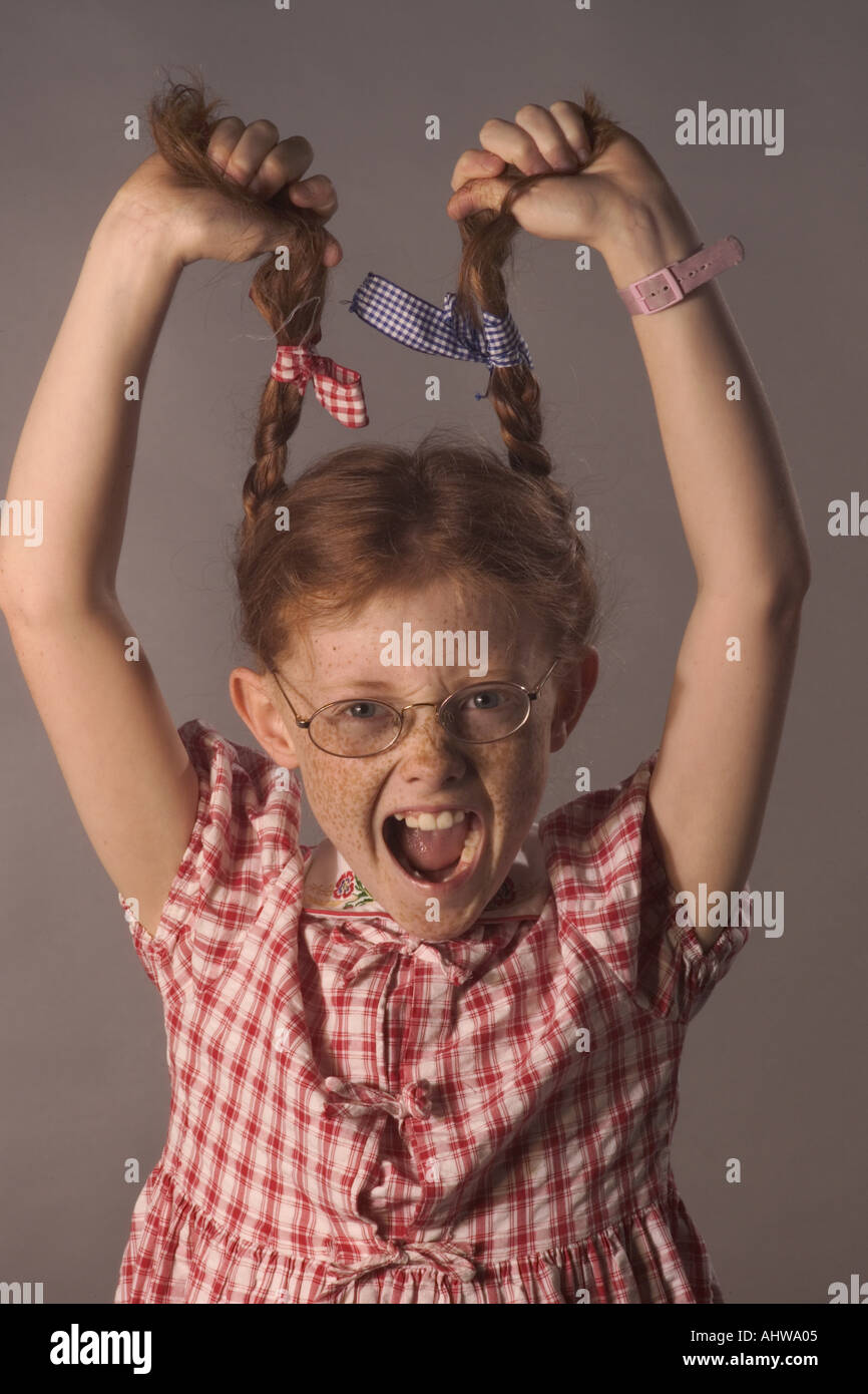 3378 Little girl red hair Model released Stock Photo - Alamy
