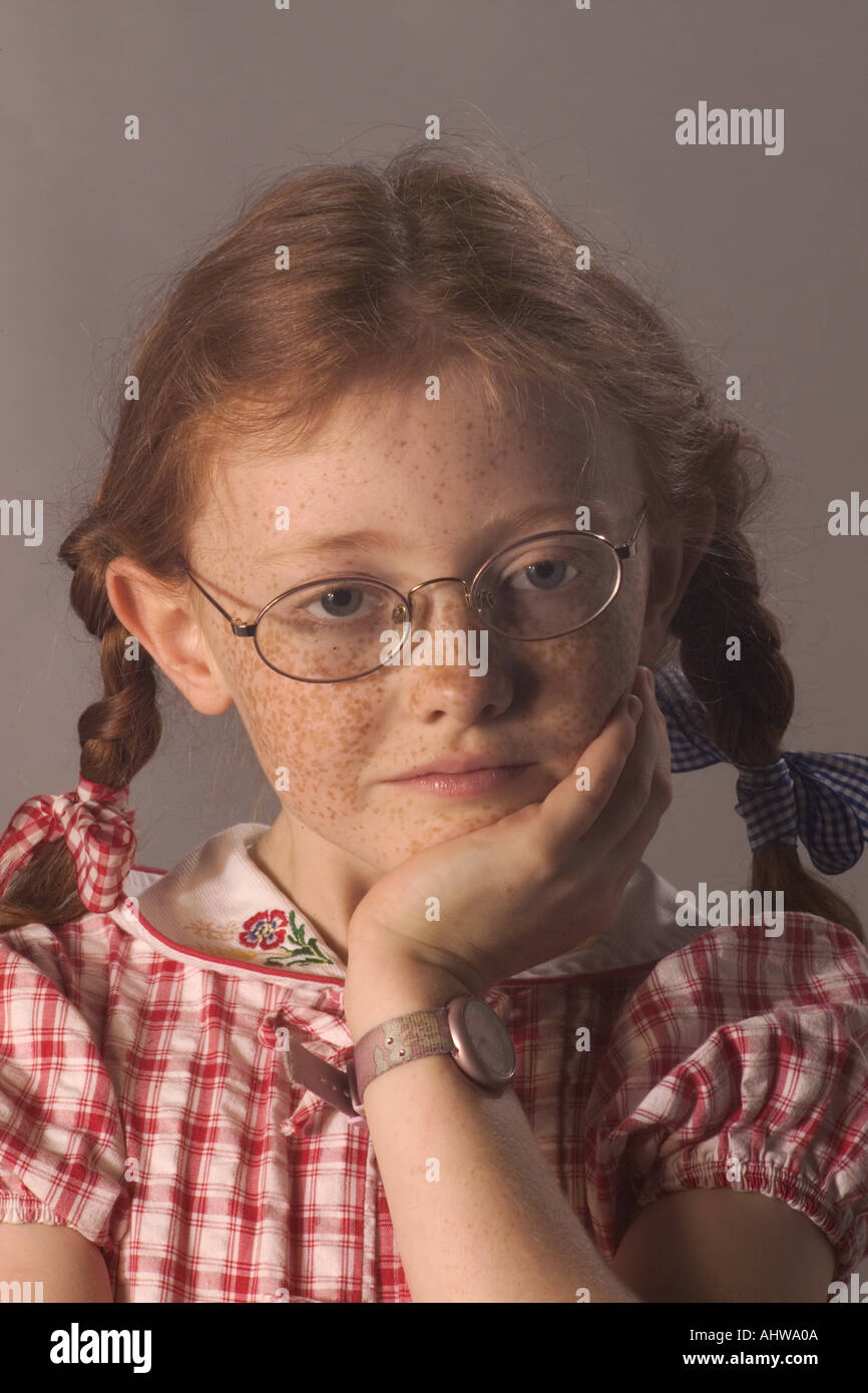3378 Little girl red hair Model released Stock Photo - Alamy
