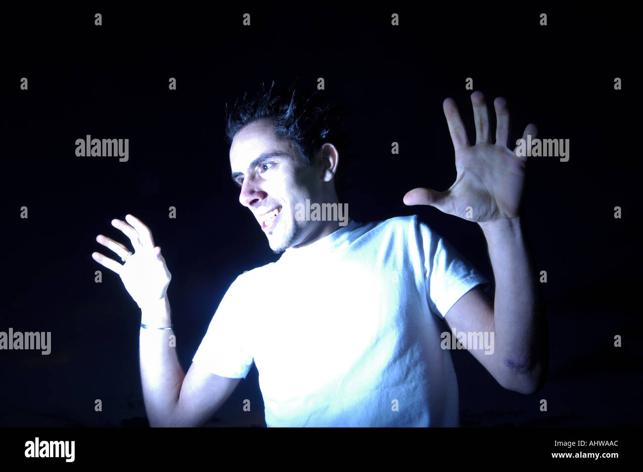 Man baring teeth hi-res stock photography and images - Alamy