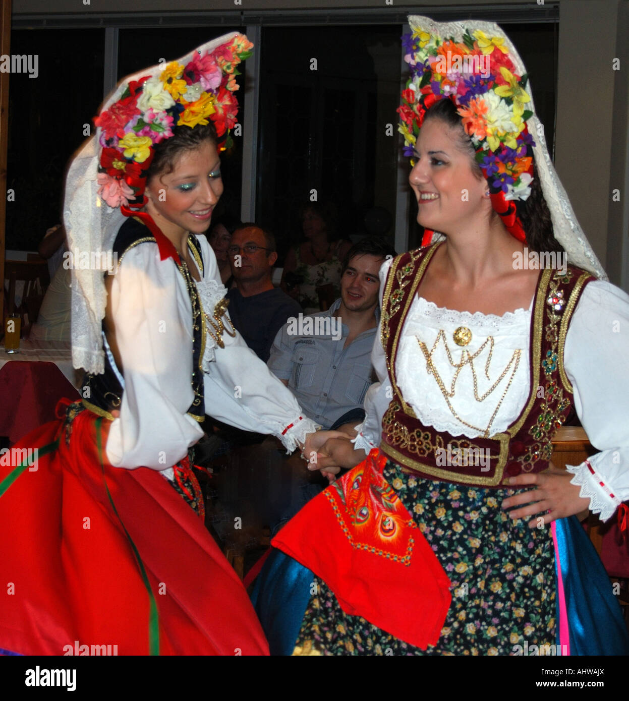 Female dancers in Greek costume, Sidari, Corfu, Ionian Islands, Greece ...