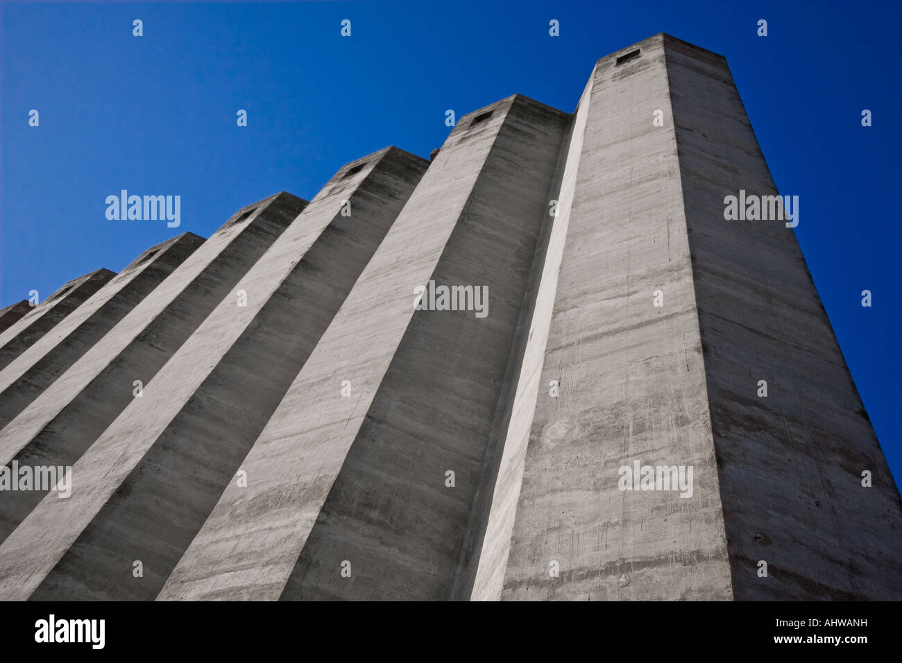 Concrete silo for crop storage in agriculture Stock Photo - Alamy