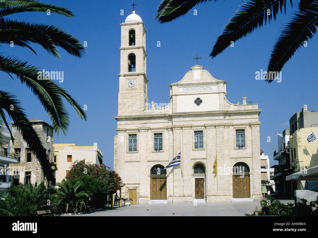 Crete abounds with beautifully kept churches Stock Photo - Alamy