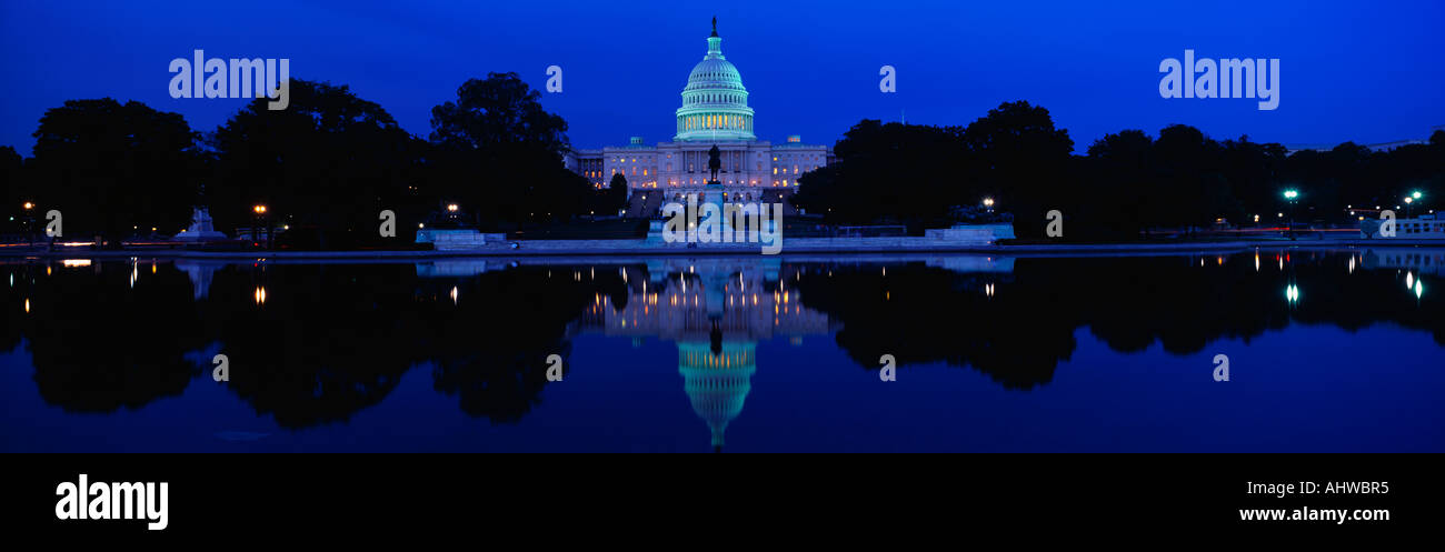 This is the U S Capitol set in front of the Capitol reflecting pool at ...
