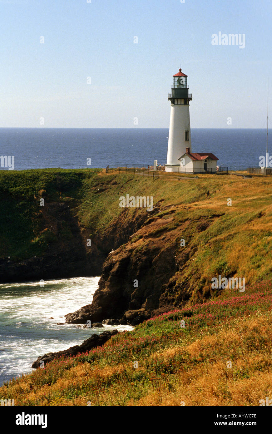Yaquina Head Lighthouse New Port Oregon Stock Photo - Alamy