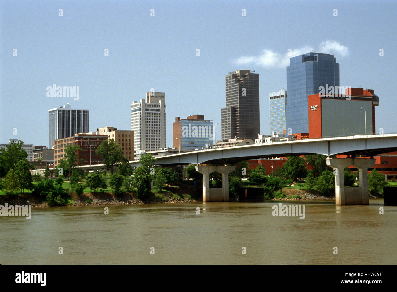 Little Rock Arkansas skyline Stock Photo - Alamy