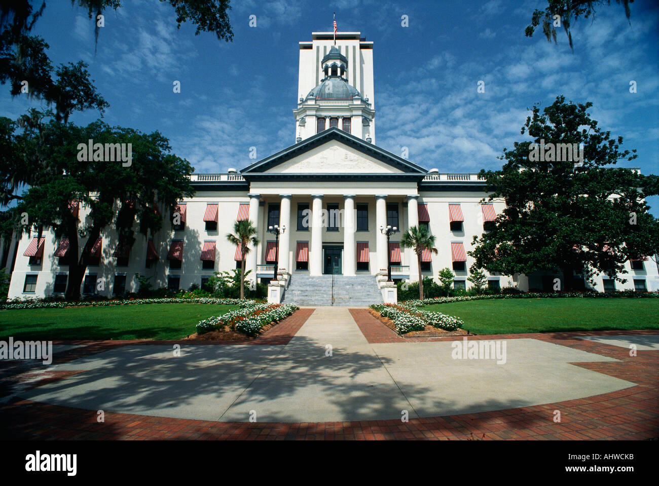 This is the State Capitol building It has a large concrete stairway ...