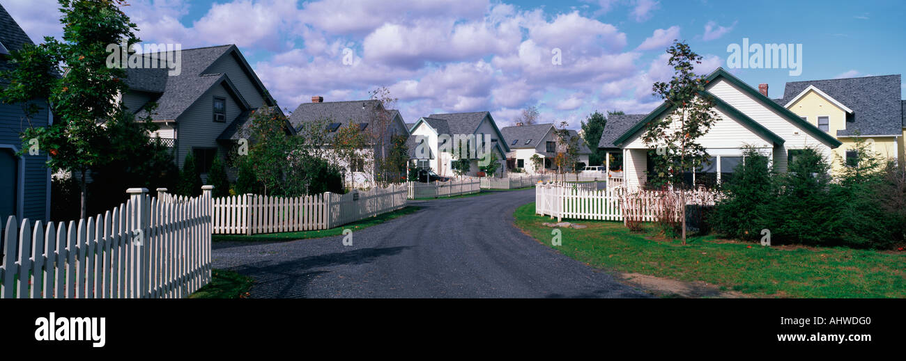 This is a typical suburban American neighborhood There are single ...