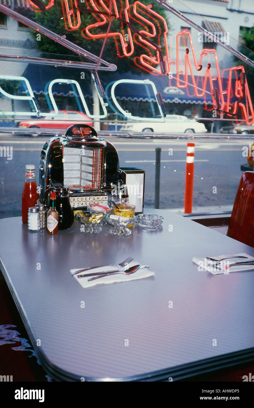 This is the interior of a vintage Americana type diner this is one of ...