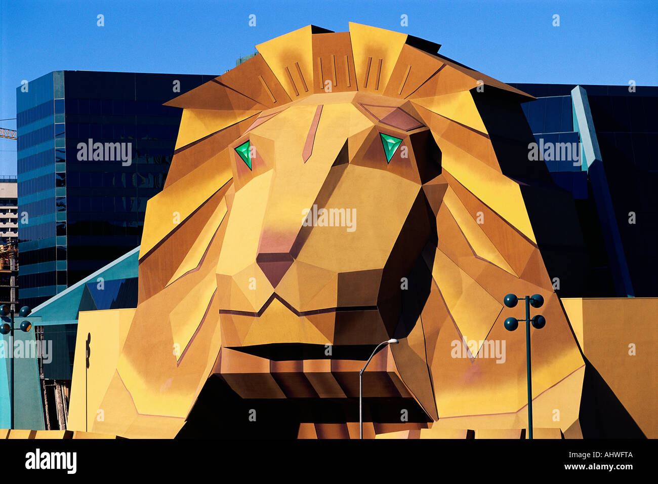 This is an illustrated version of the famous lion at the MGM Casino and ...
