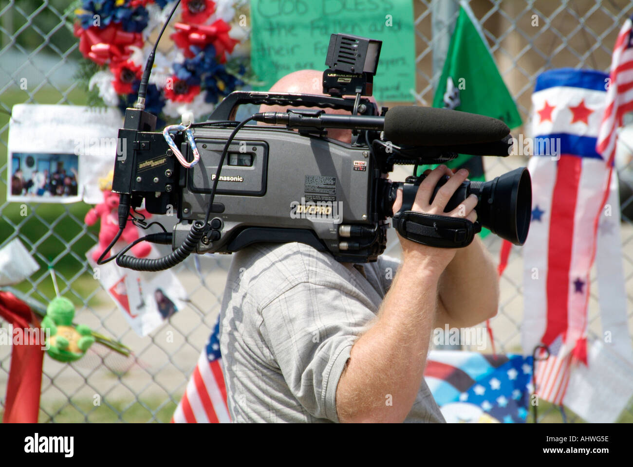 Television Newspaper Magazine Radio reporter conducts interview Stock ...