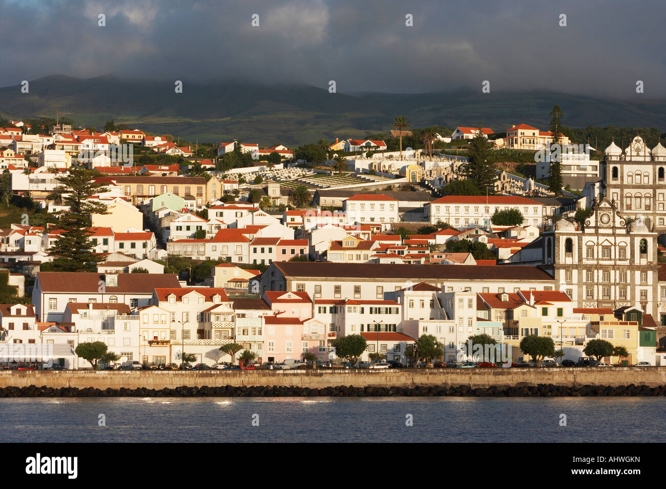 Horta, the capital of Faial island in The Azores Stock Photo - Alamy