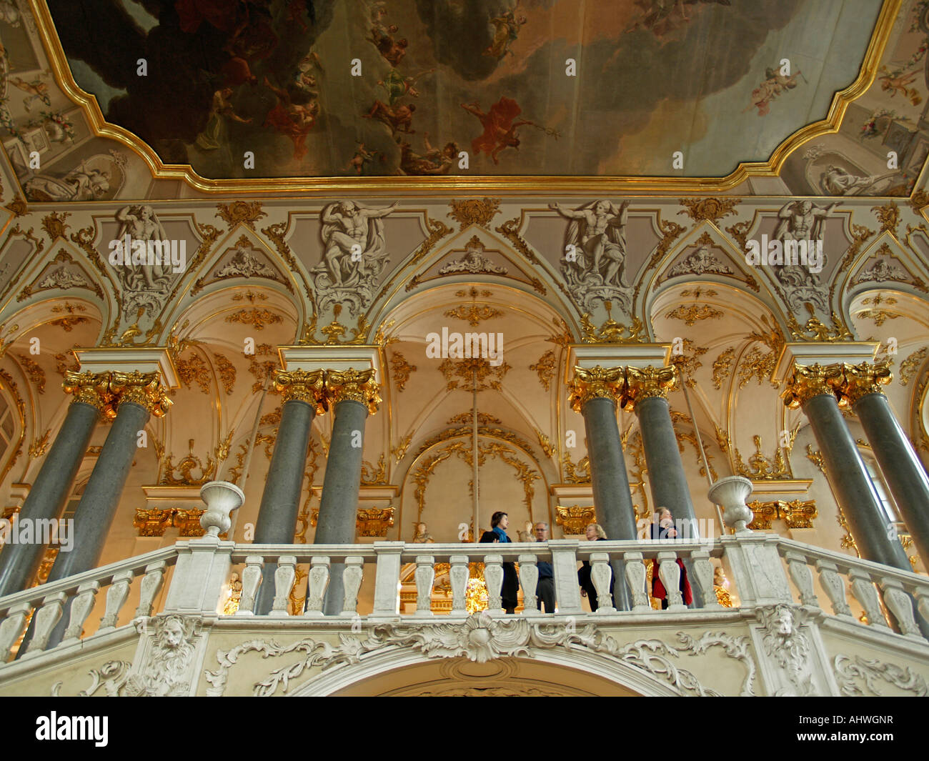 the Jordan Staircase parade stairs in the Winterpalace Hermitage in ...