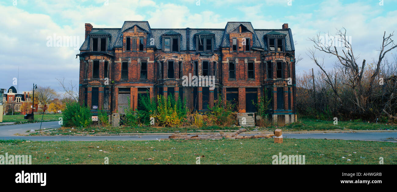 This is a deserted building in a bad part of town It shows the urban ...