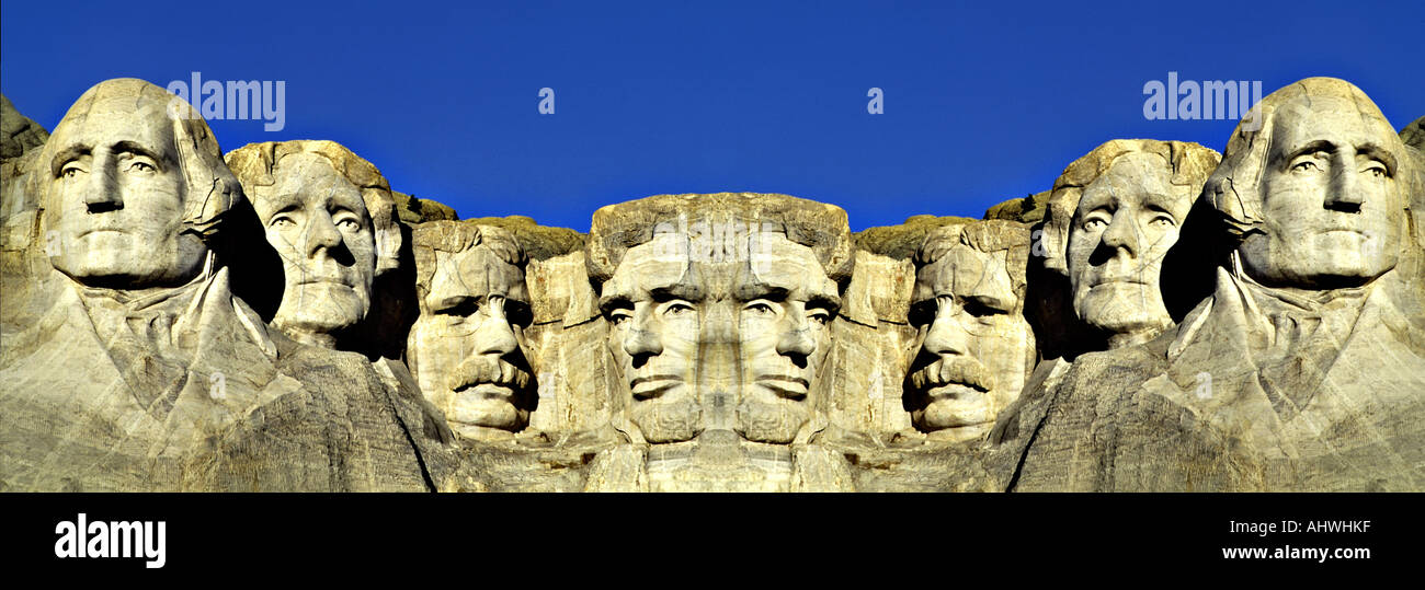 This is a digitally created image It is a double image of Mount ...
