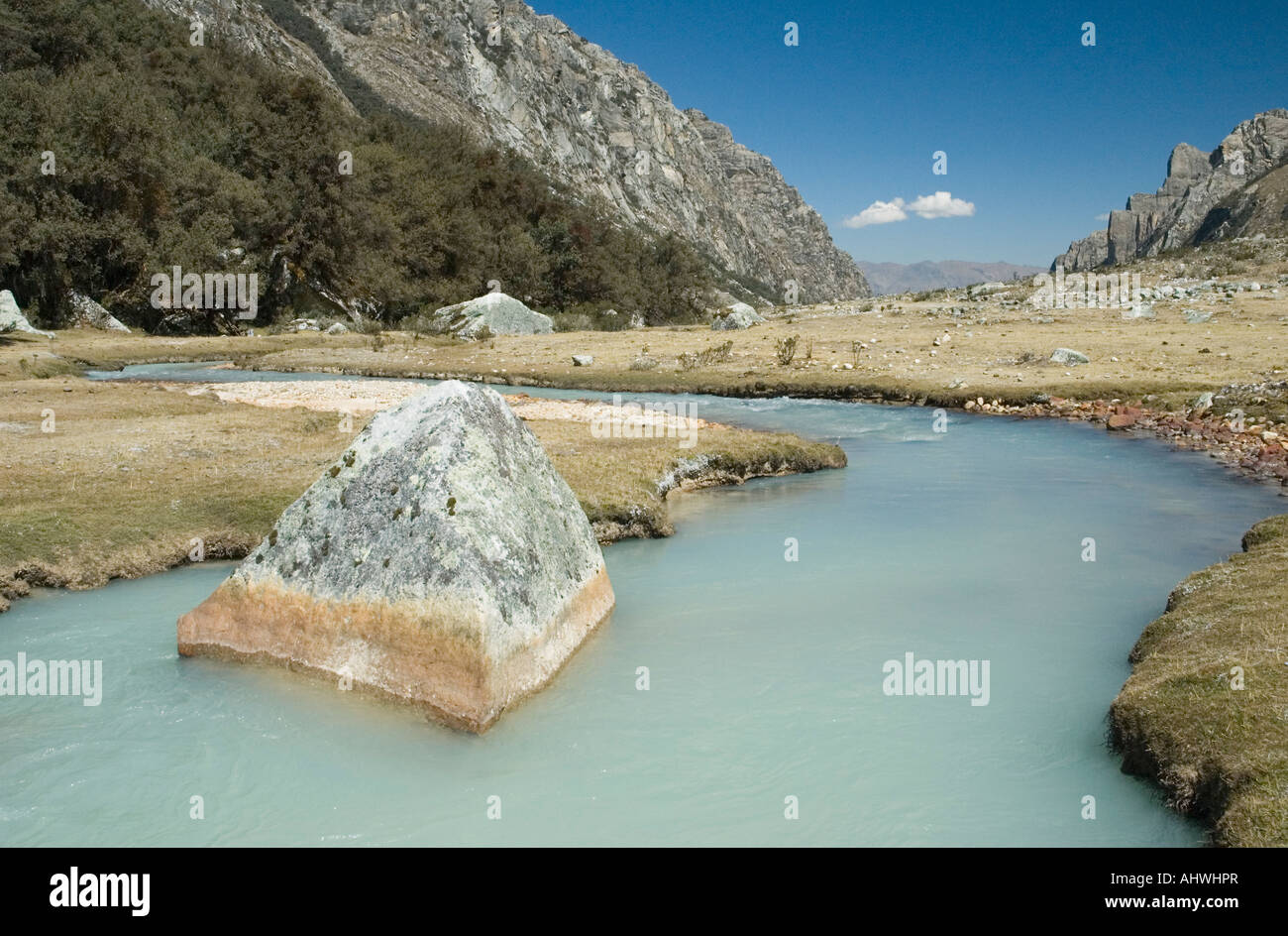 Glacial River in Peruvian Andes Stock Photo - Alamy