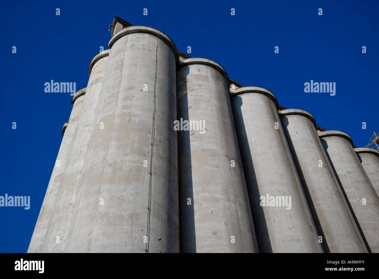 Concrete silo for crop storage in agriculture Stock Photo - Alamy
