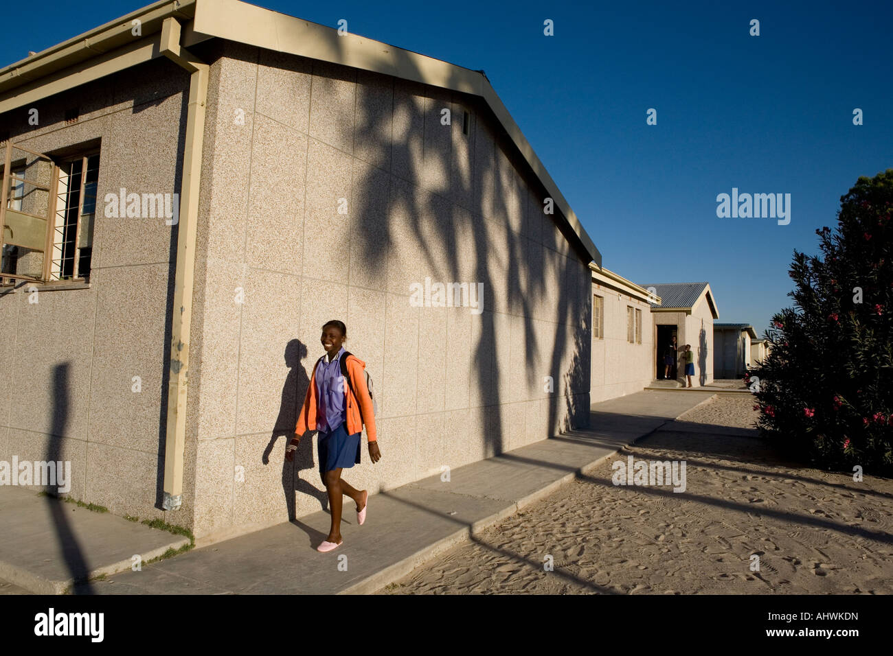 College student in Namibia, Africa, at the end of day Stock Photo - Alamy