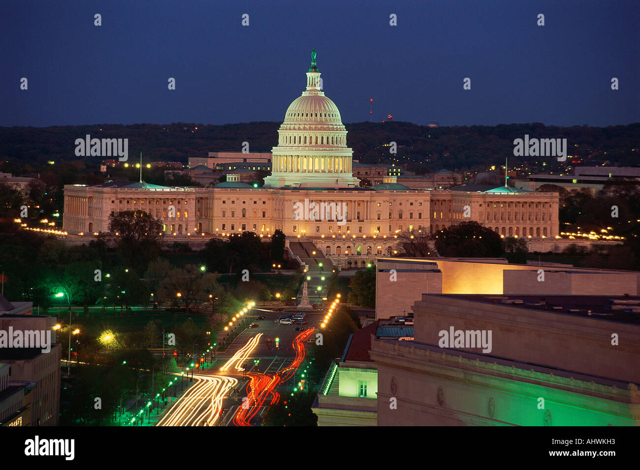 Capitol Building at night Stock Photo - Alamy
