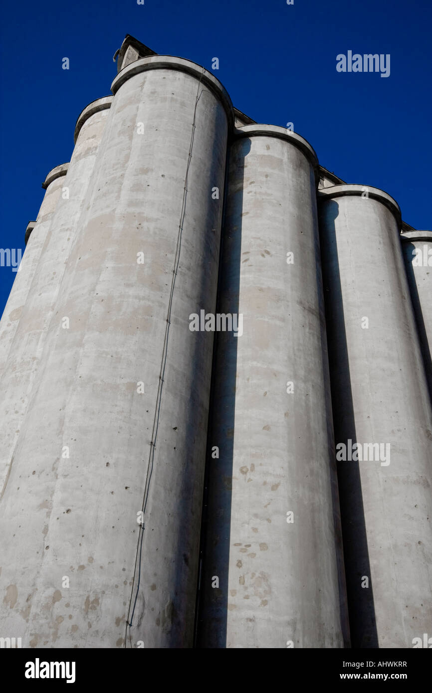 Concrete silo for crop storage in agriculture Stock Photo - Alamy