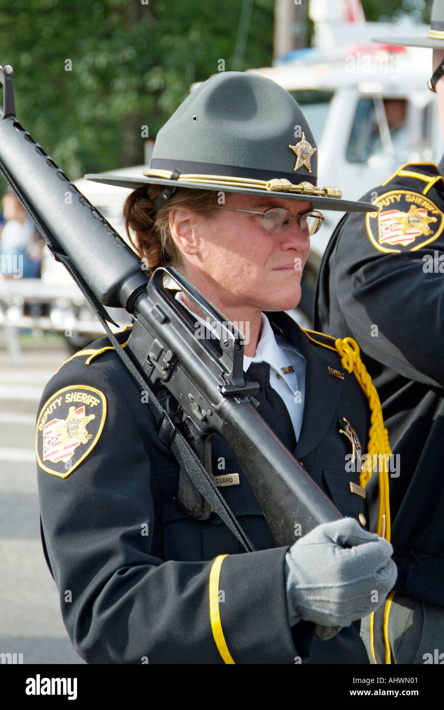 Portrait of a Deputy Sheriff in their honor guard uniform Stock Photo ...