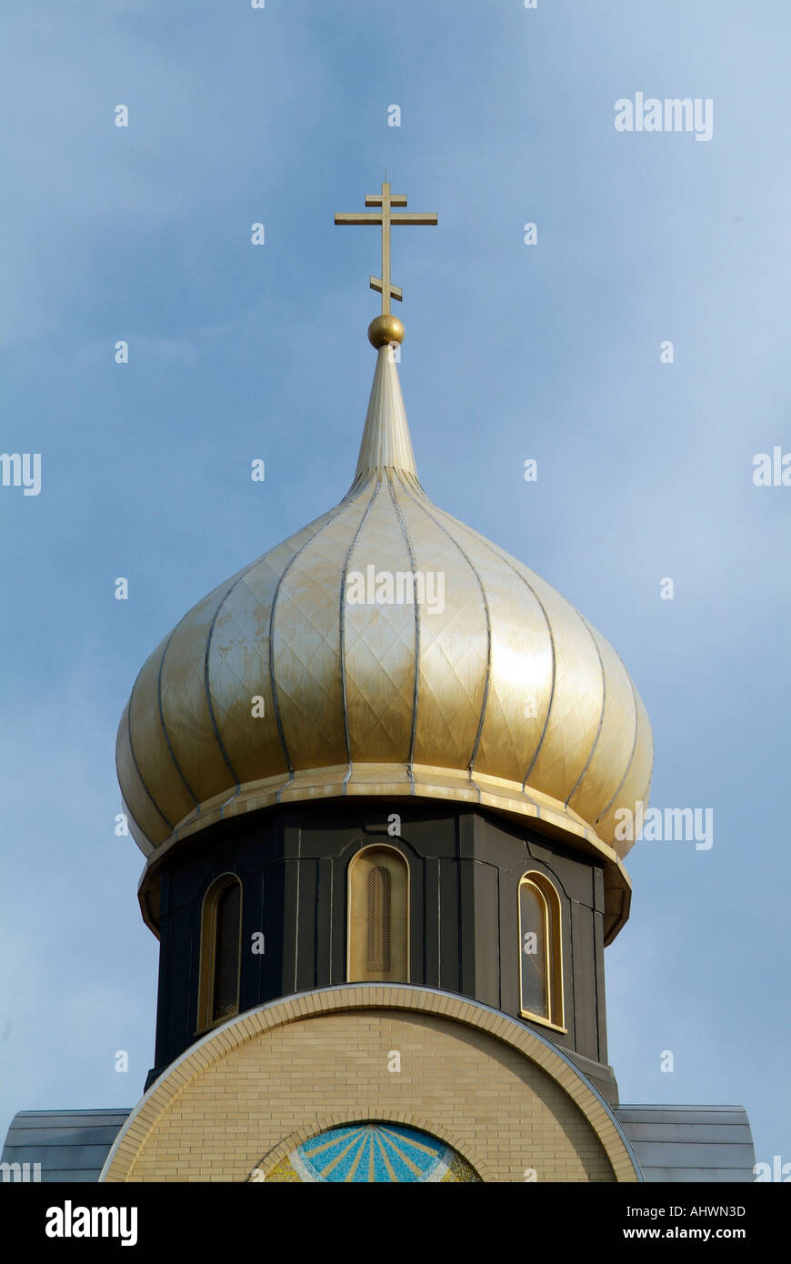 Catholic Byzantine Eastern Orthodox church near Cleveland Ohio Stock ...