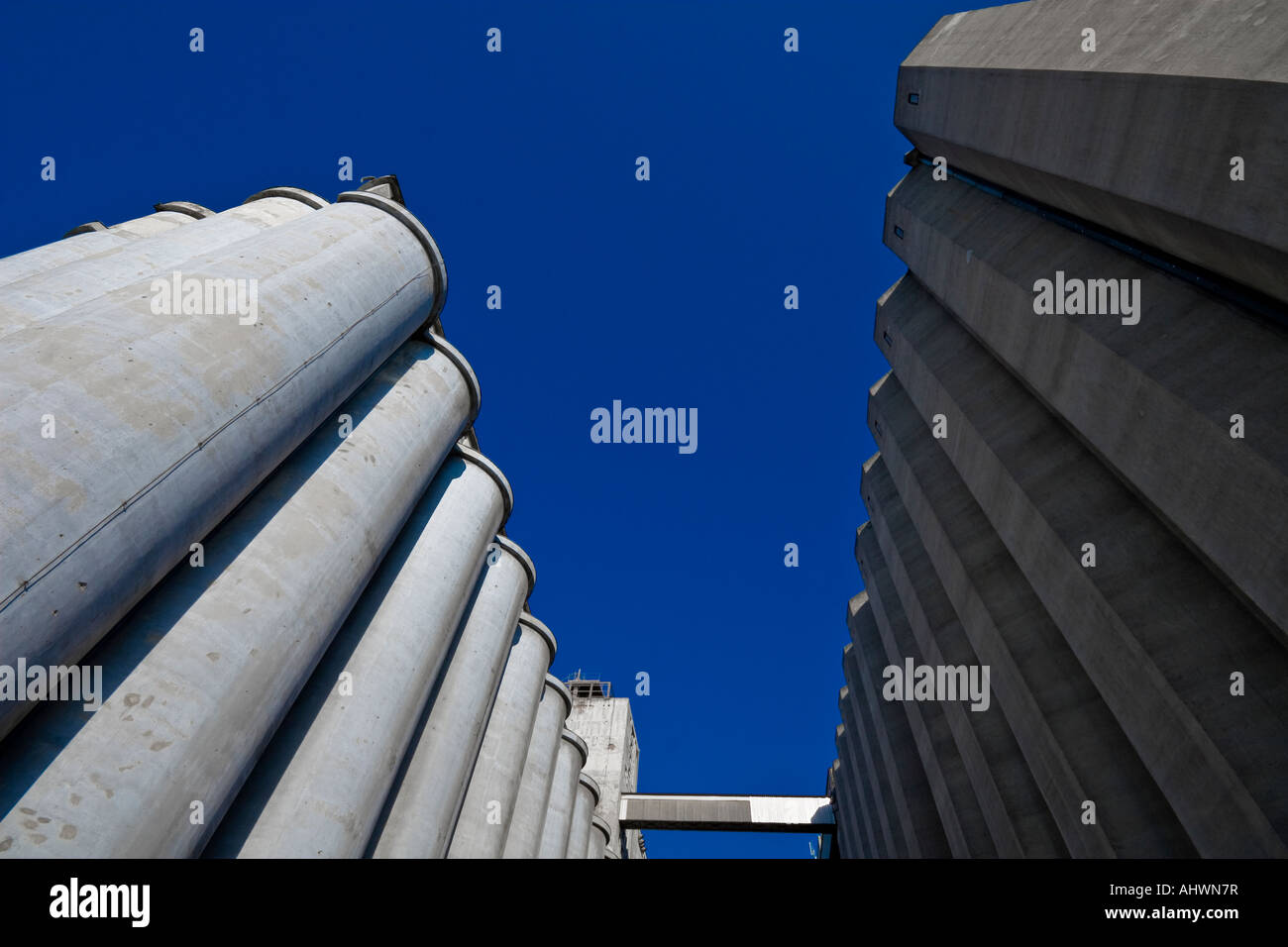 Concrete silos for crop storage in agriculture Stock Photo - Alamy