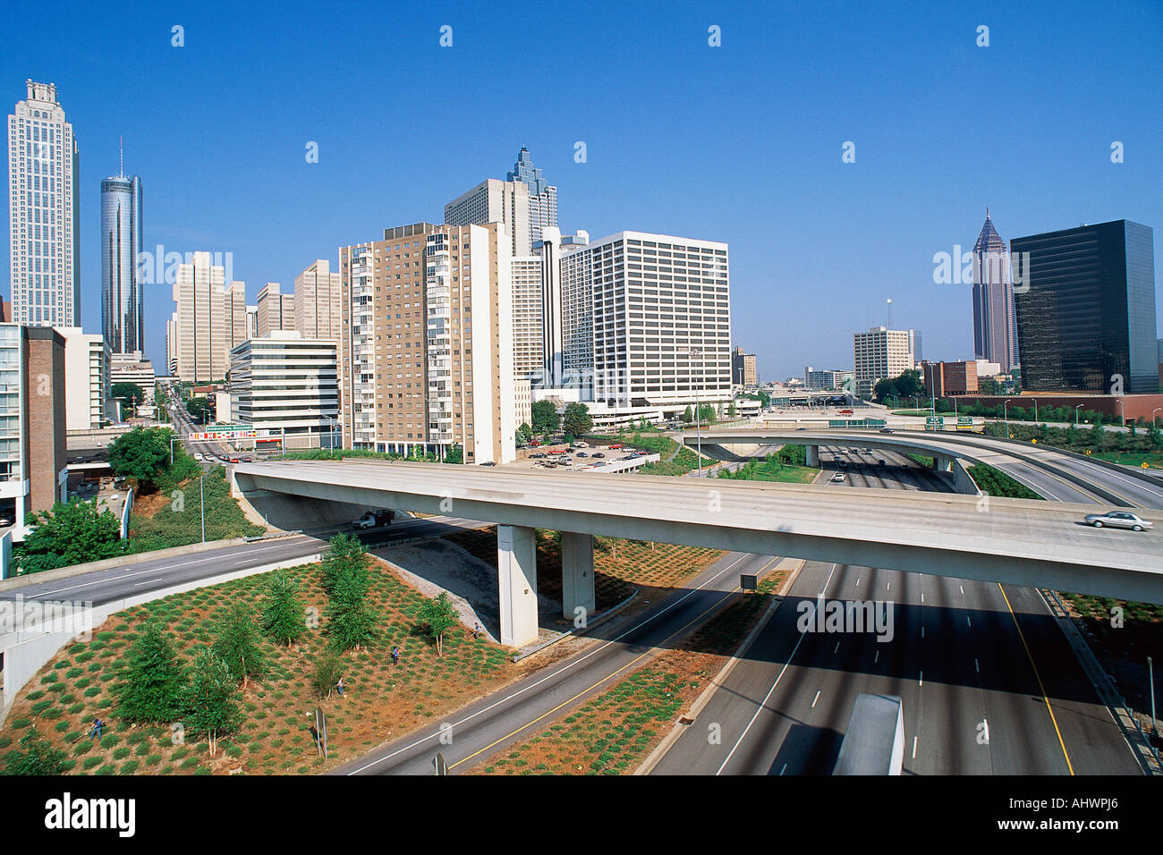 Highway Running Through City High Resolution Stock Photography and ...